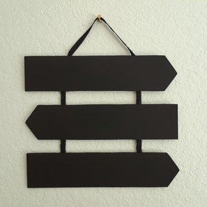 Chalkboard Arrow Sign Directional Triple Wall Hanging Blackboard Black ...