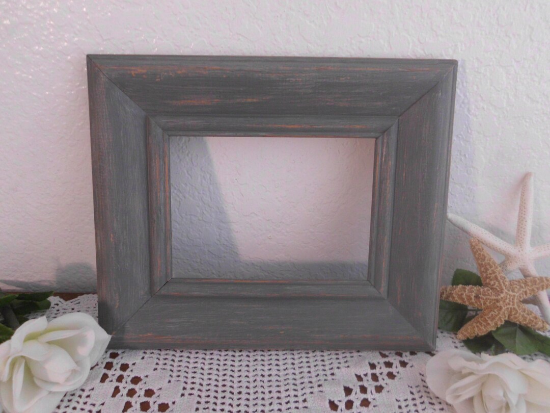 Grey Picture Frame Rustic Shabby Chic Distressed up Cycled Vintage Wood ...
