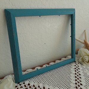Blue Green Teal Picture Frame Upcycled Vintage Rustic Shabby Chic ...