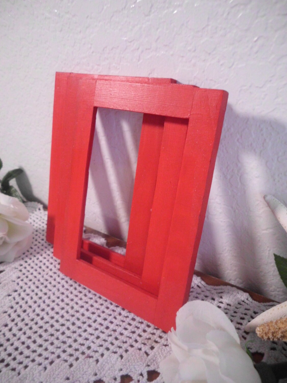 Red Wedding Frame Rustic Shabby Chic Distressed 4 X 6 Picture | Etsy