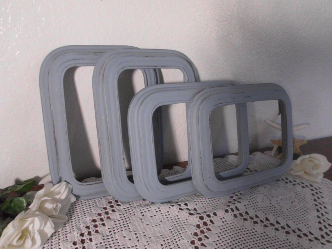 Blue Grey Picture Frame Set Beach Cottage Coastal Seaside - Etsy