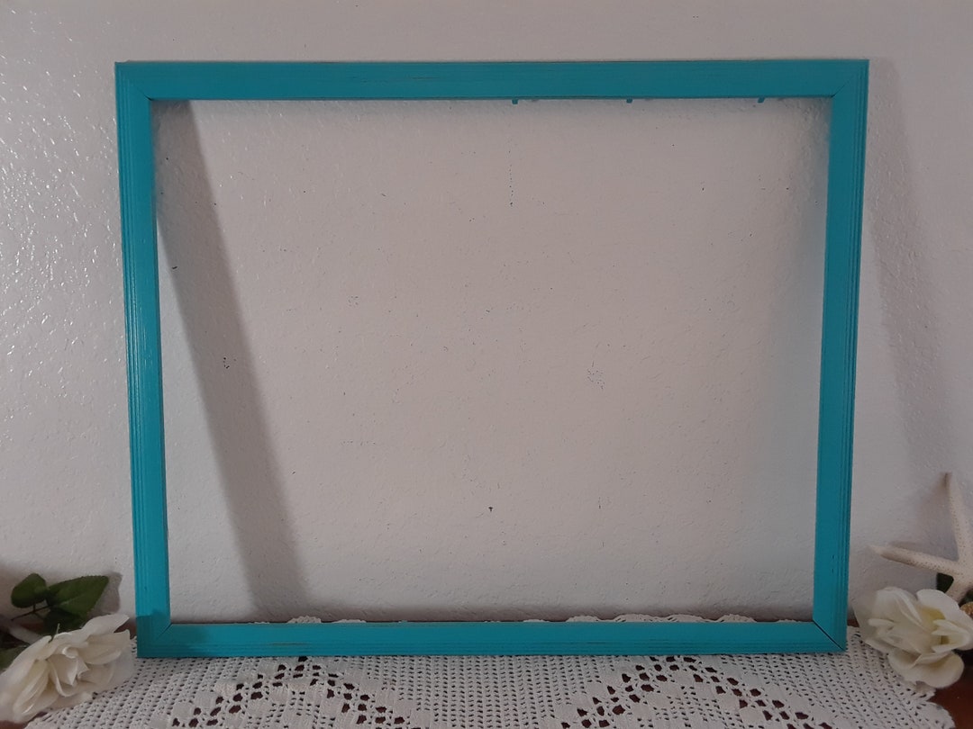 Large Turquoise Blue Picture Frame 16 X 20 Rustic Shabby Chic ...