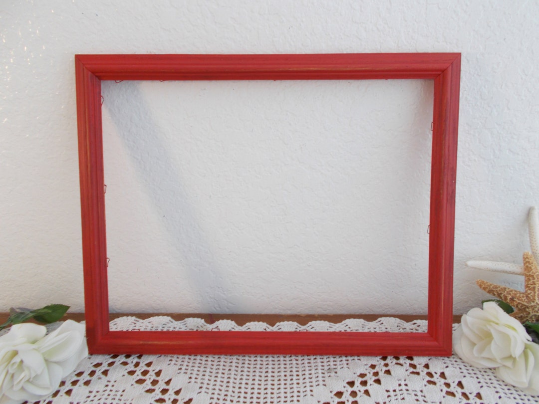 Rustic Red Frame 11 X 14 Shabby Chic Distressed Wood Picture Photo ...
