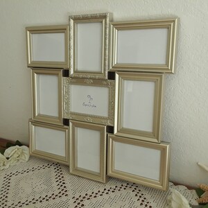 Light Champagne Gold Wedding Seating Chart Picture Frame Collage Spring ...