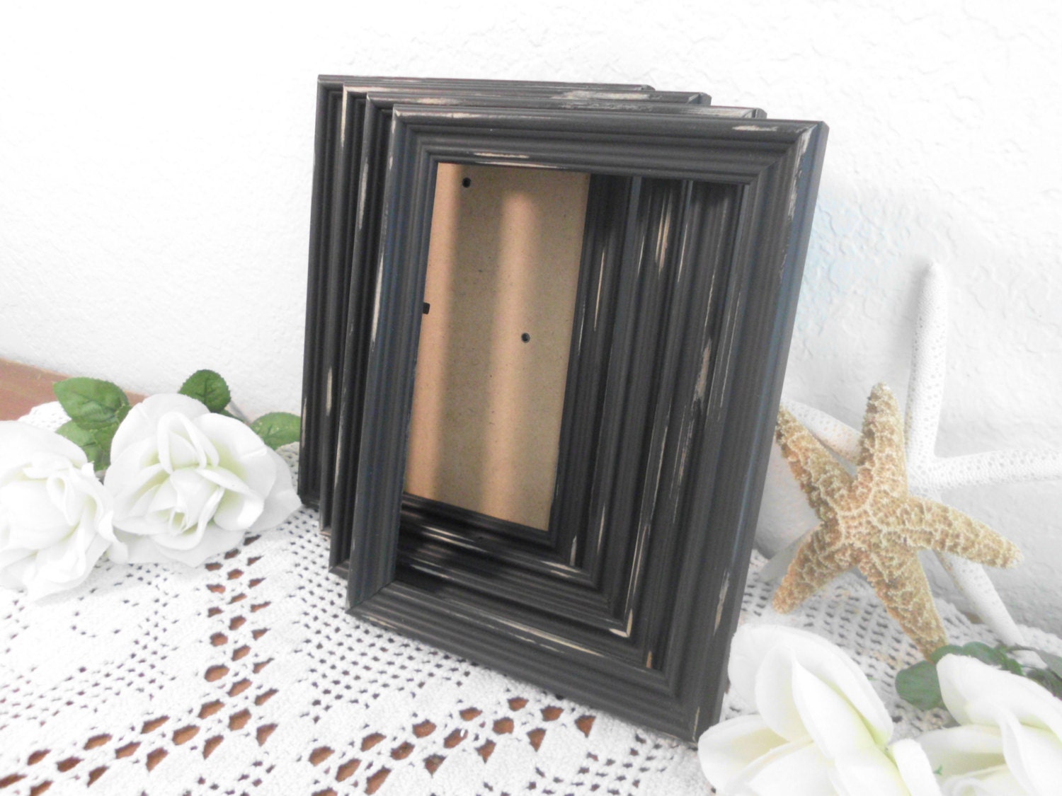 Rustic Black Wedding Frame Shabby Chic Distressed 4 X 6 Picture Photo ...