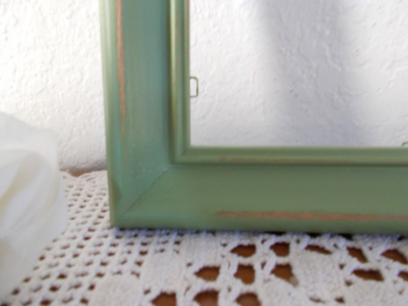 Green Picture Frame Rustic Shabby Chic Distressed up Cycled Vintage ...