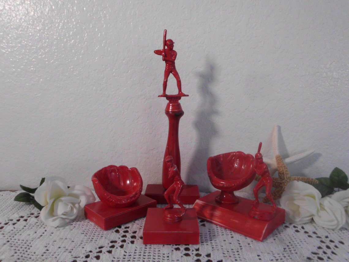Red Baseball Trophy Instant Collection Set Boy Bedroom | Etsy