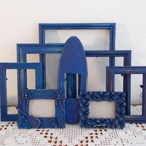 Blue Hawaii Picture Frame Set Photo Collection Beach Cottage Coastal ...