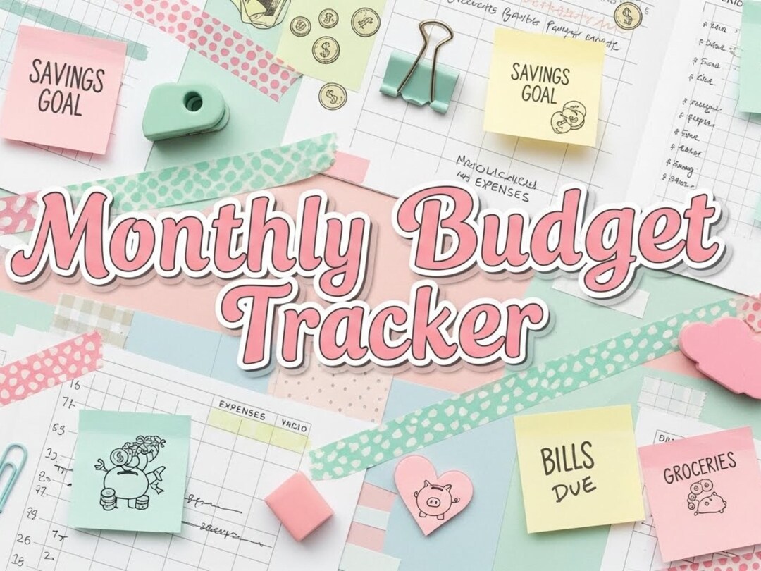 Monthly Budget Planner | Editable Expense Tracker Template ...
