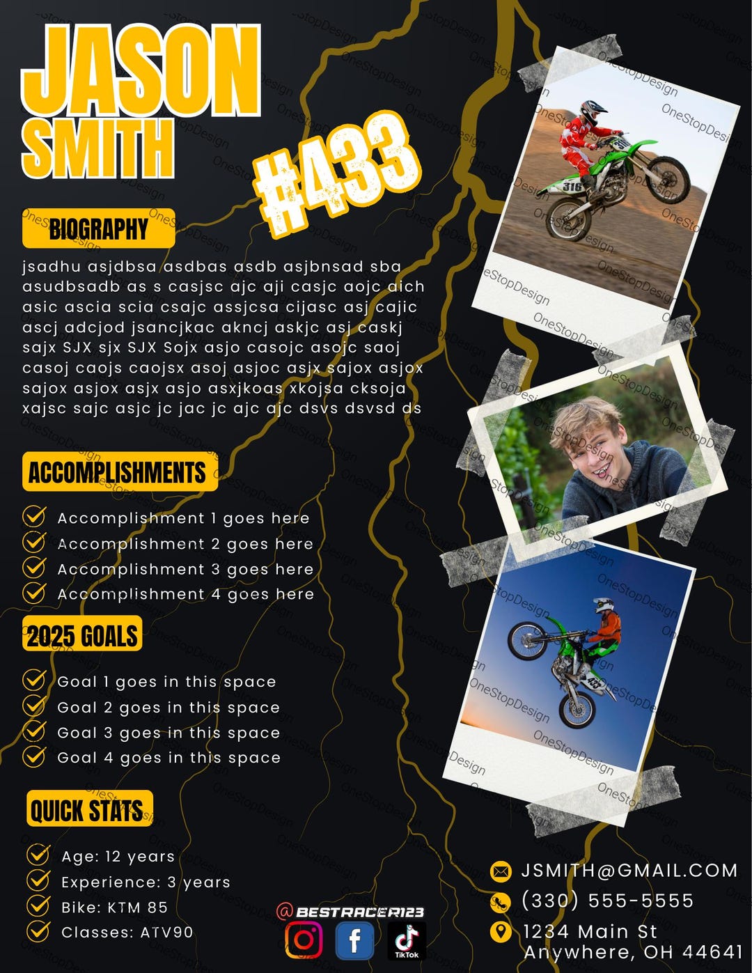 Rider Resume Template 6 - Etsy