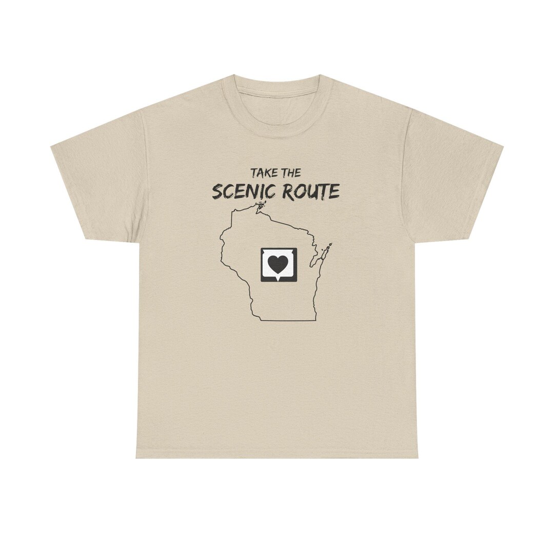 Wisconsin Highways Scenic Route T-shirt State Road Map Tee - Etsy