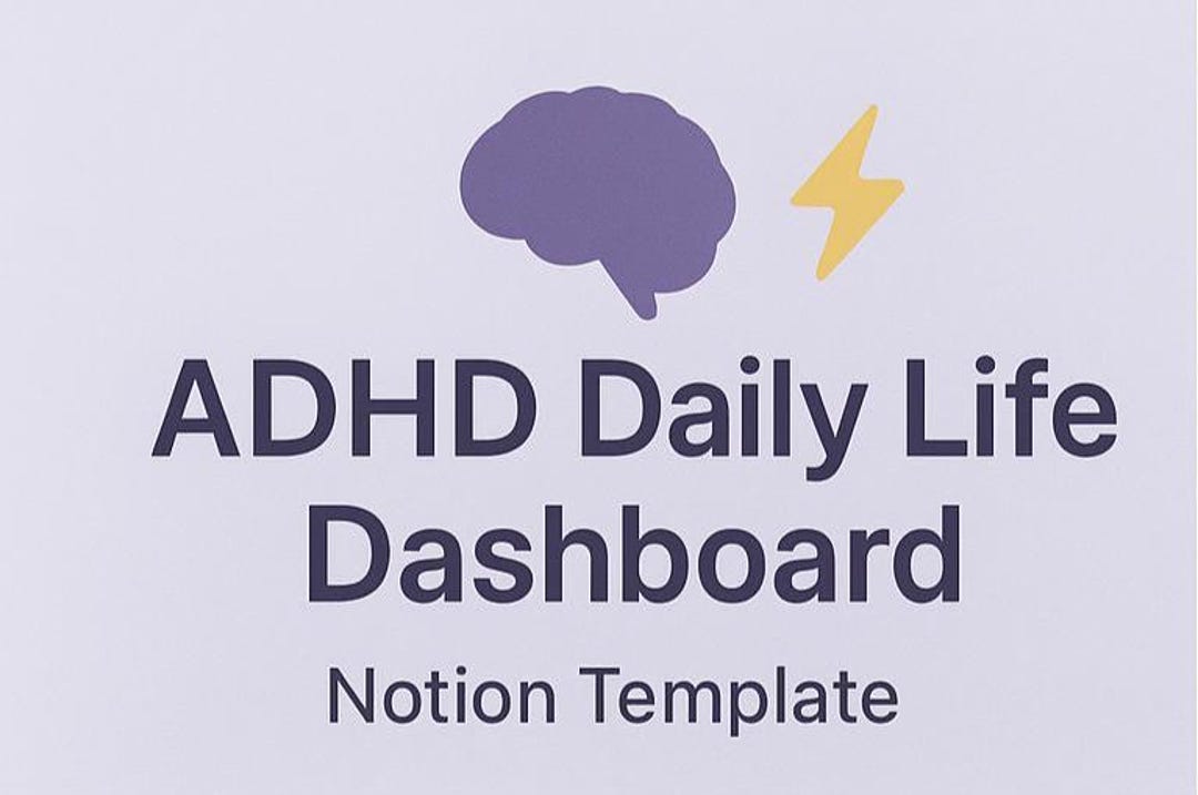 ADHD Daily Life Dashboard | Notion Template | Morning & Evening Reset ...