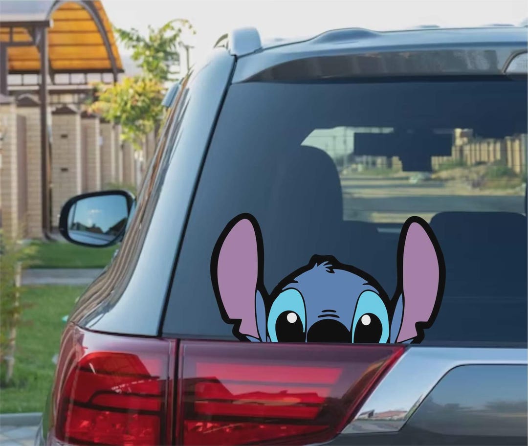 Stitch Peeks Lilo and Stitch Peeking Peek Bumper Window Decal Disney ...