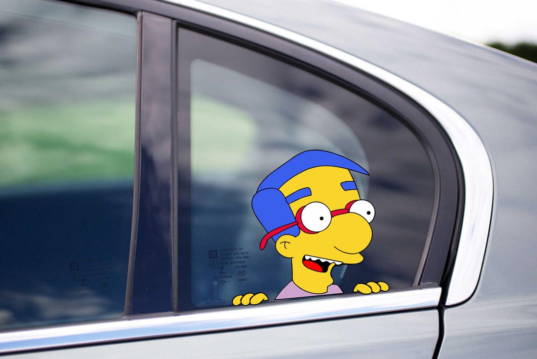 Millhouse Peeking Peek Peekabo Peekers Funny Anime JDM Bumper Window ...