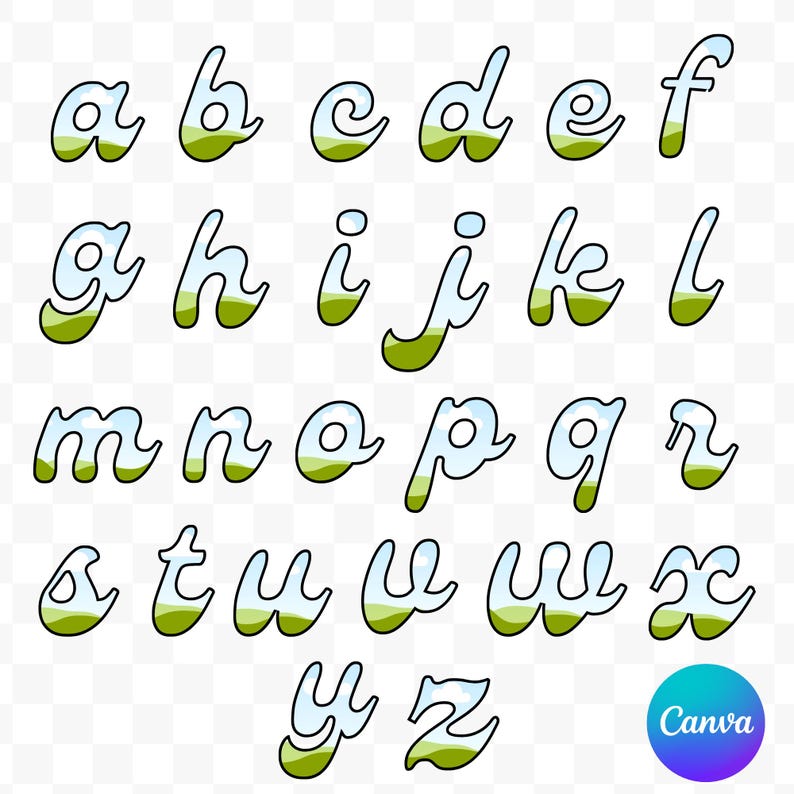 Editable Canva Alphabet Letter Frames, Retro Font Frame Template ...