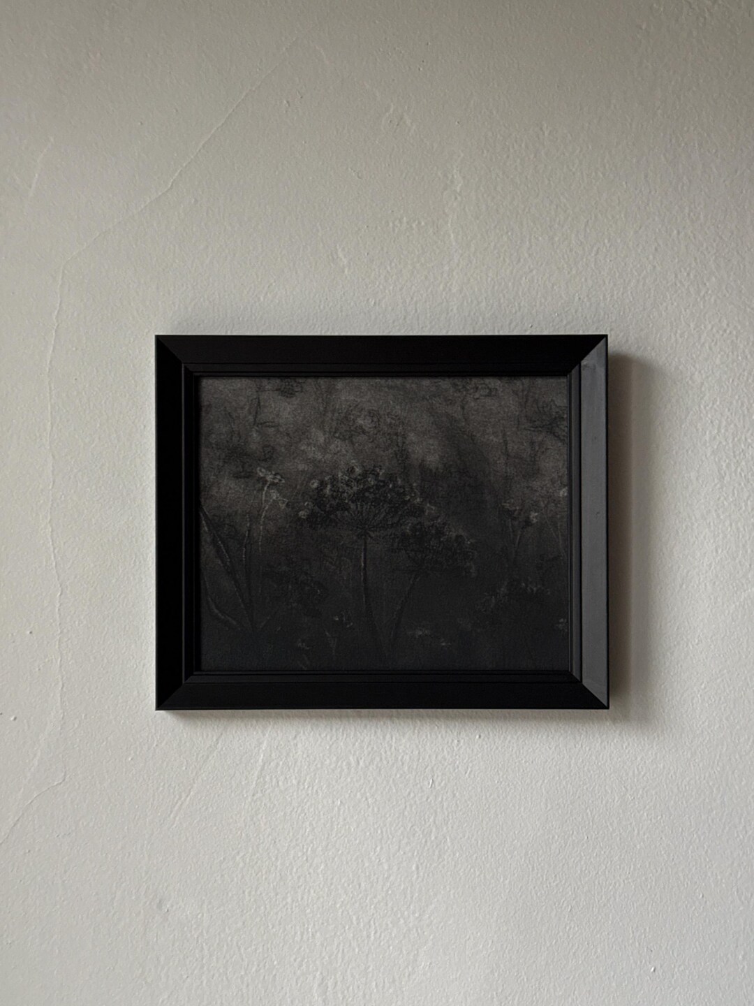 Ghost Flower – Original Charcoal Drawing, 8x10 Floral Artwork, Minimal ...