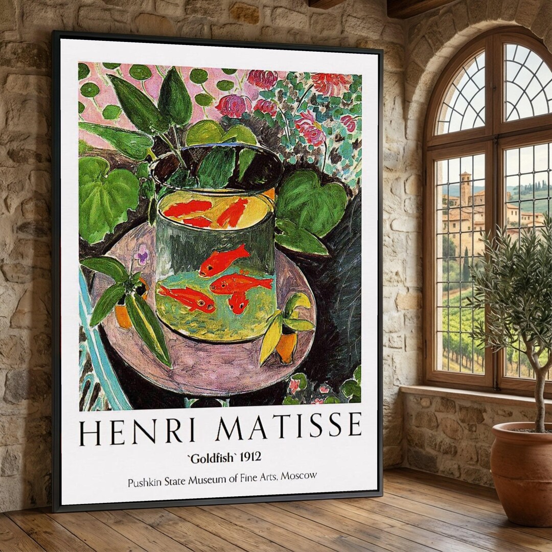 Henri Matisse Goldfish 1912 Canvas, Vibrant Fish Bowl Wall Art ...