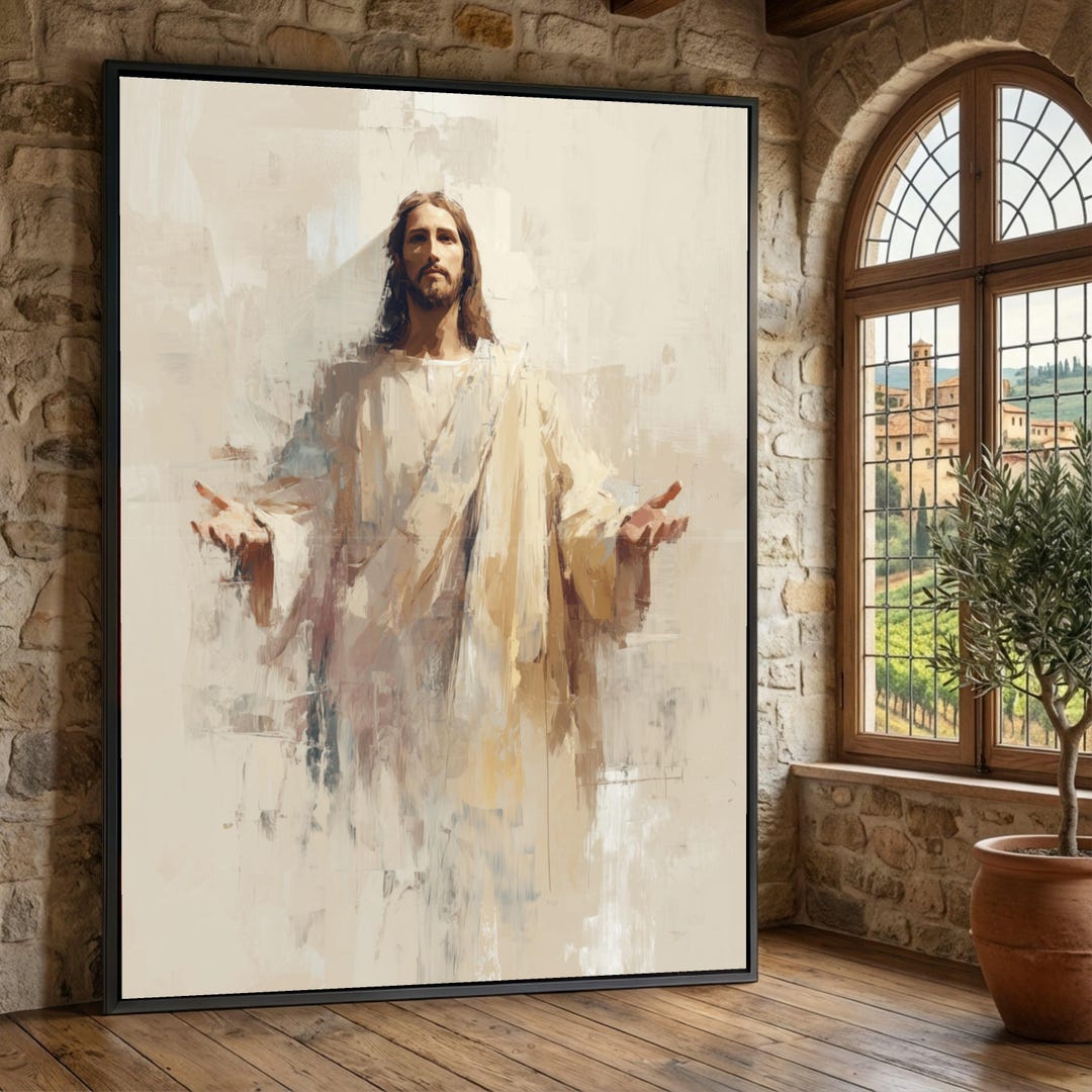 Inspirational Jesus Christ Canvas Wall Art, Spiritual Religious ...