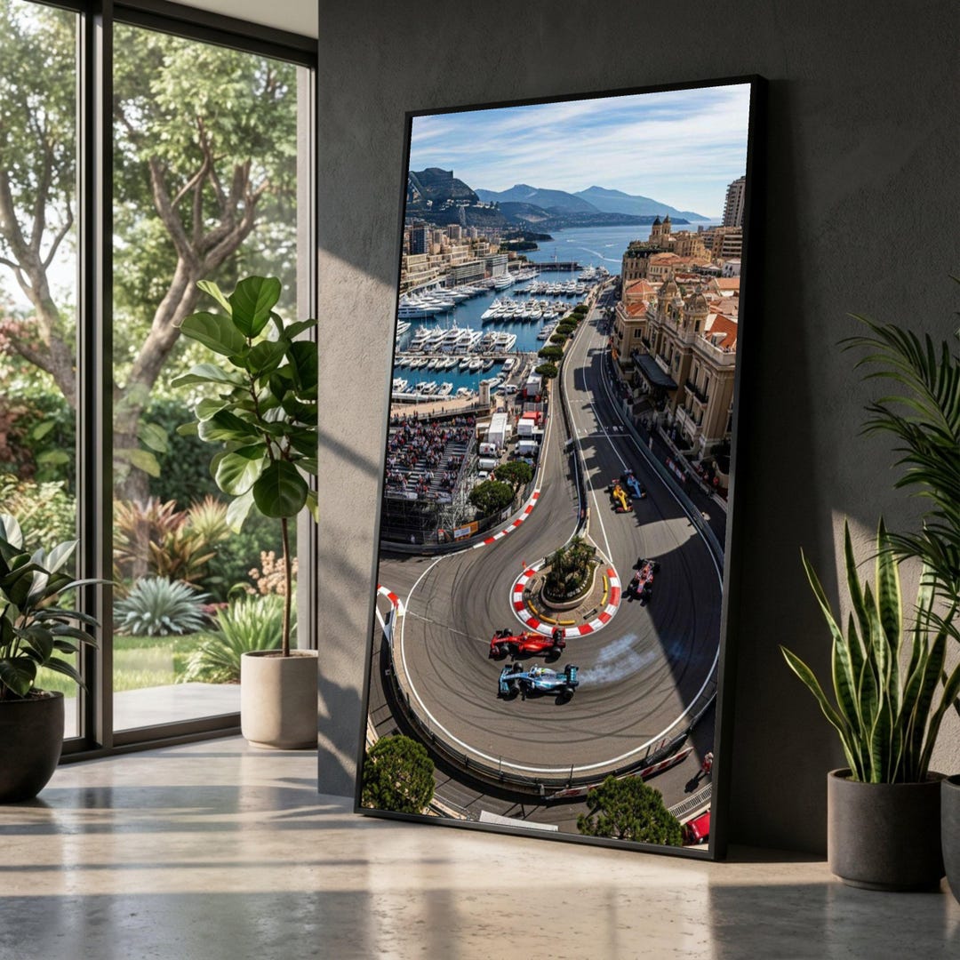 Monaco Grand Prix Race Track Canvas, Formula 1 Wall Art, Motorsport ...