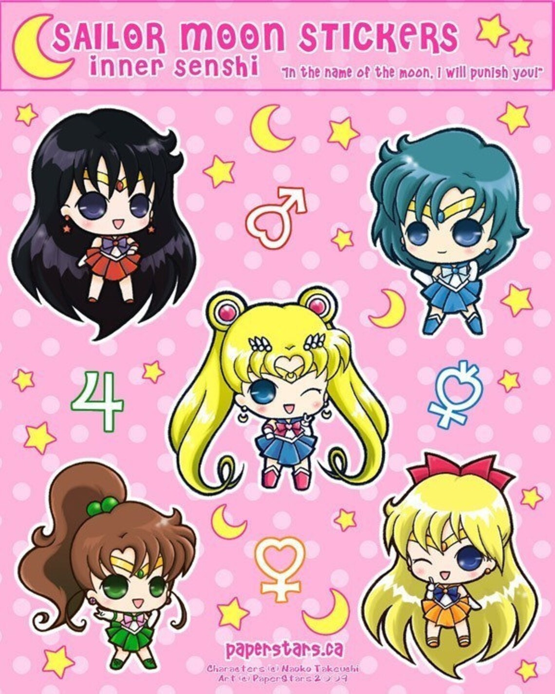 Sale Sailor Moon Stickers Etsy