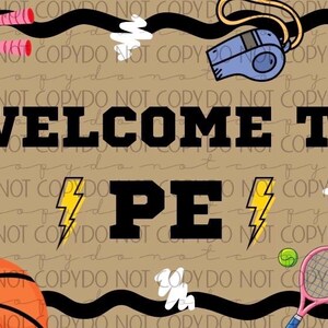 Welcome to PE Banner Template | School Design | Painted Banner Mockup ...