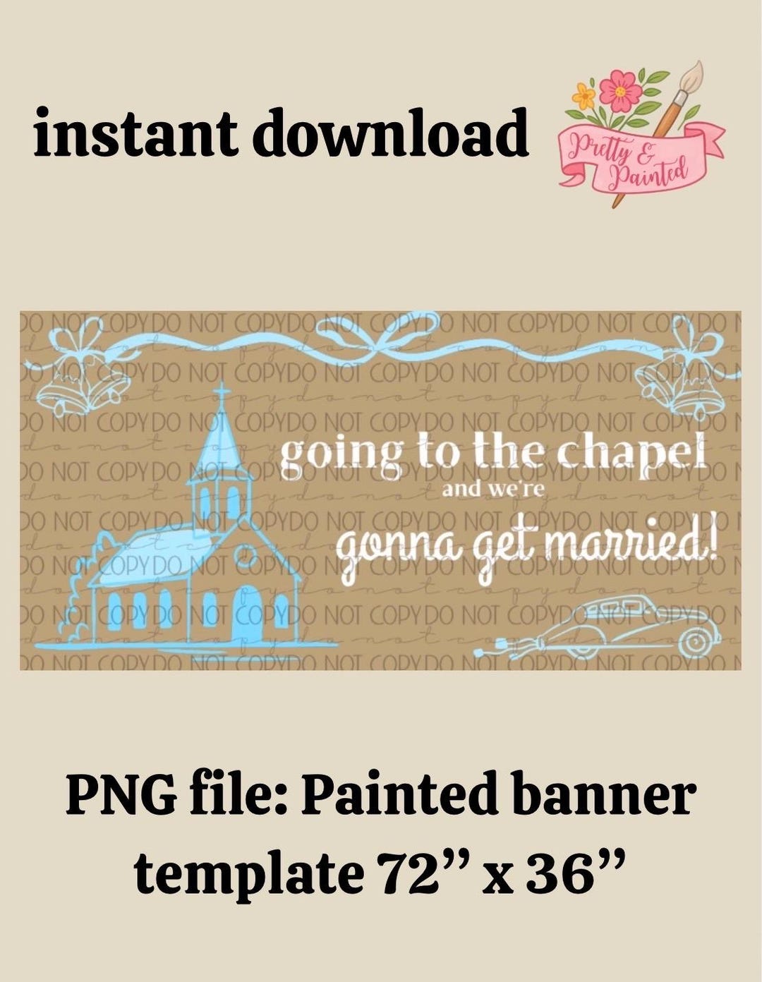 Going to the Chapel Banner Template | Marriage/wedding Design | Painted ...