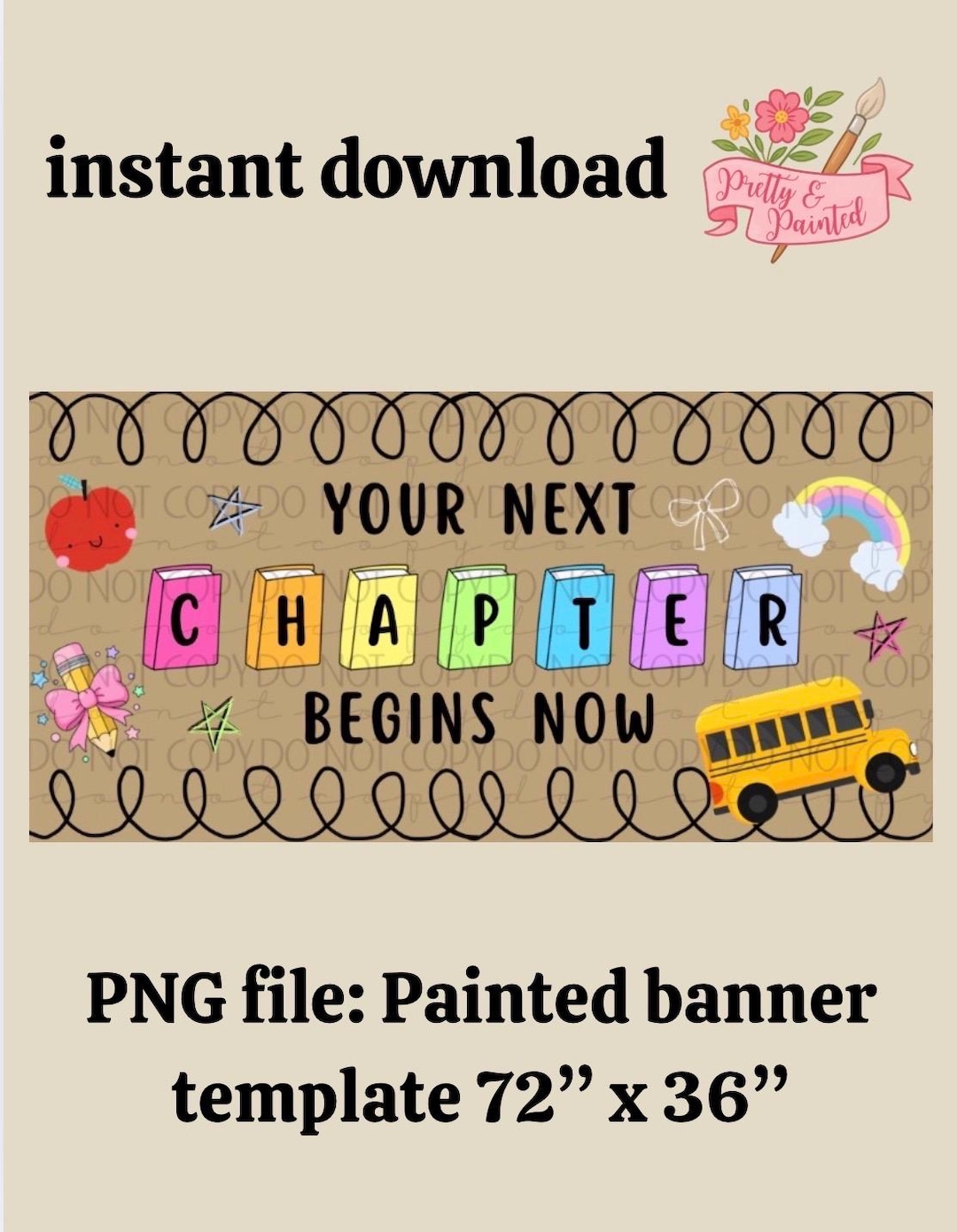Your Next Chapter Begins Now Banner Template | School Design | Painted ...