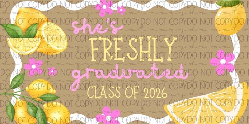 Freshly Graduated Banner Template | Graduation Design | Painted Banner ...