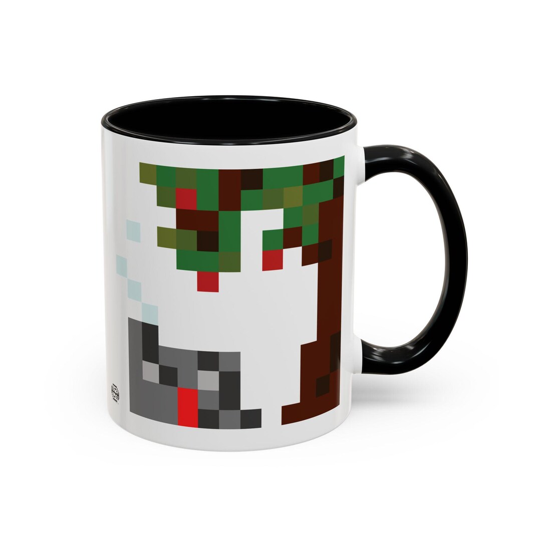 Pixel Art Fact Tree Ceramic Mug | 8-bit Retro Design - Etsy