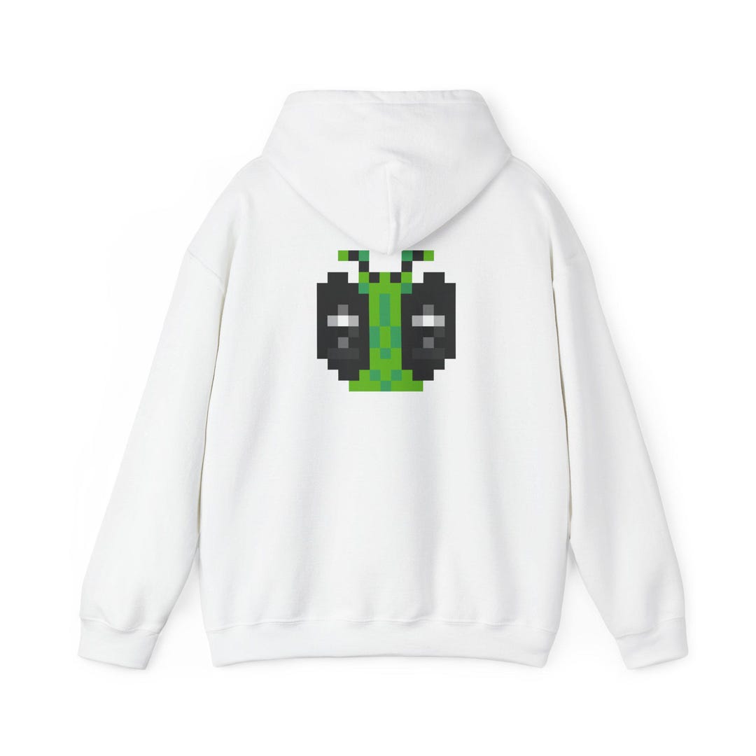 8-bit Pixel Bug Hoodie | Retro Pixel Art Sweatshirt - Etsy
