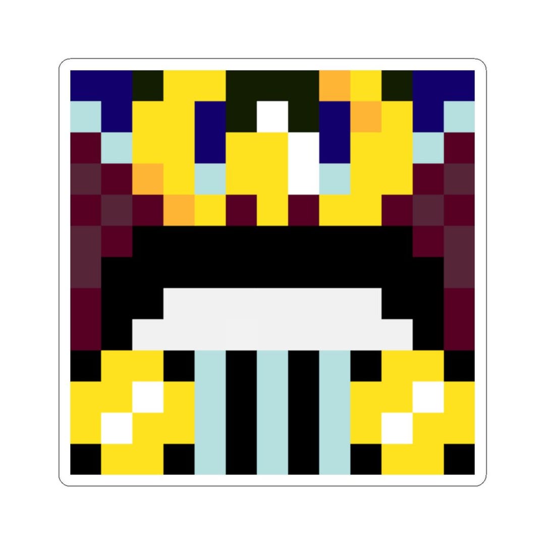 Pixel Art Car Sticker | Retro 8-bit Vinyl Decal - Etsy