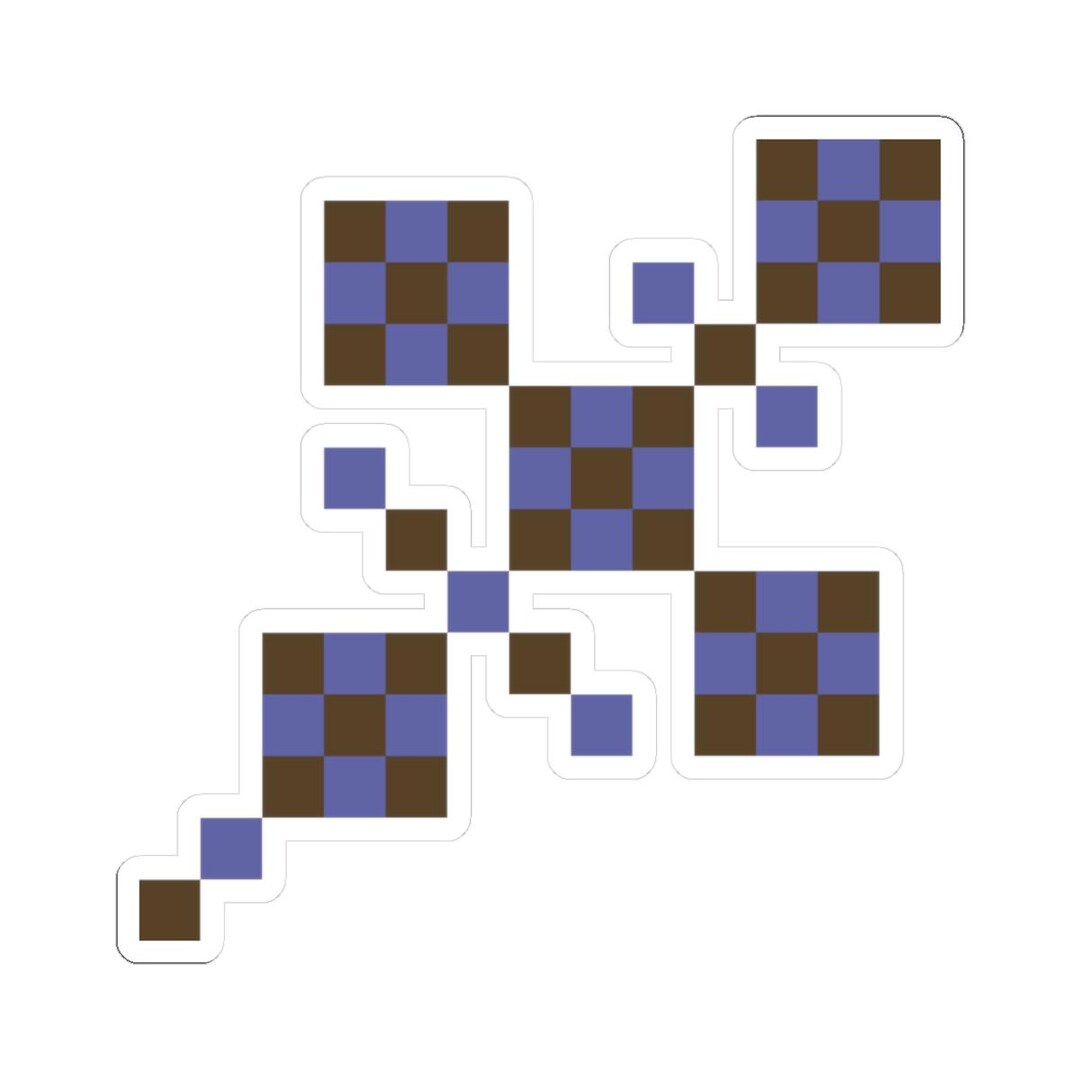 Pixel Art Checkers Sticker | Retro 8-bit Vinyl Decal - Etsy