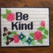 Be Kind Wall Art - Etsy