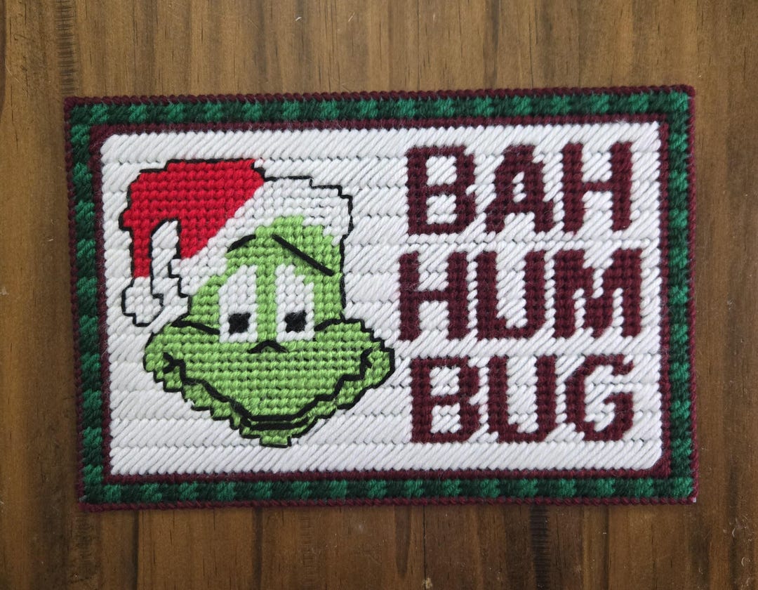 Bah Hum Bug - Grinch Wall Art - Etsy