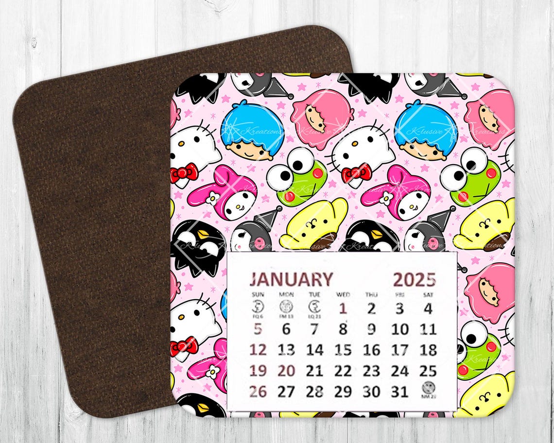 2025 Mini Magnetic Calendars • Kawaii Friends - Etsy