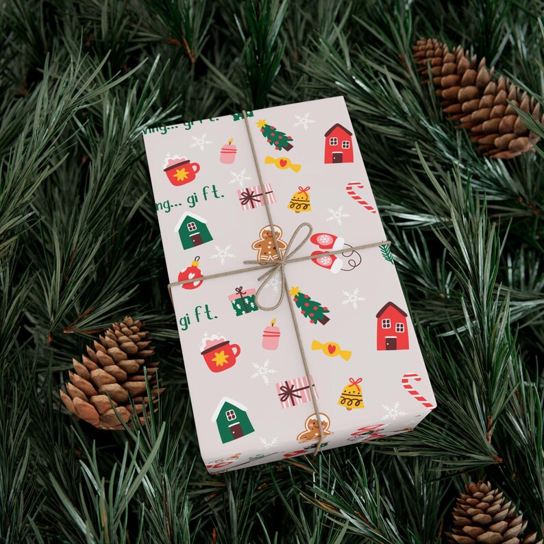 Funny Christmas Wrapping Paper "it's Giving Gift" Trendy Meme Holiday ...