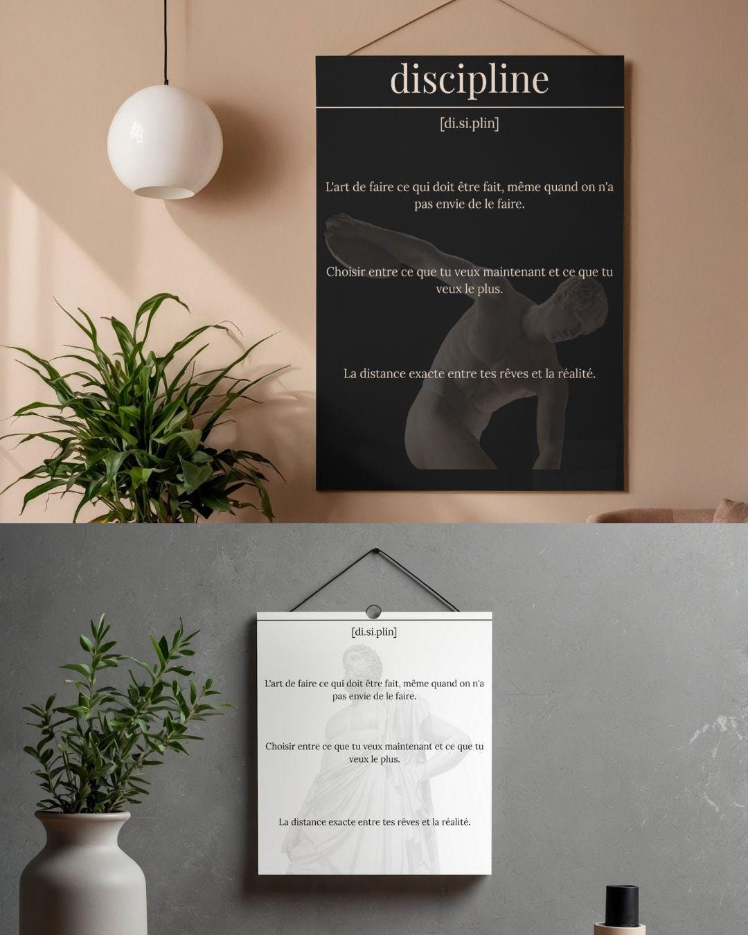 Definition of Discipline Poster | Minimalist Motivational Poster ...
