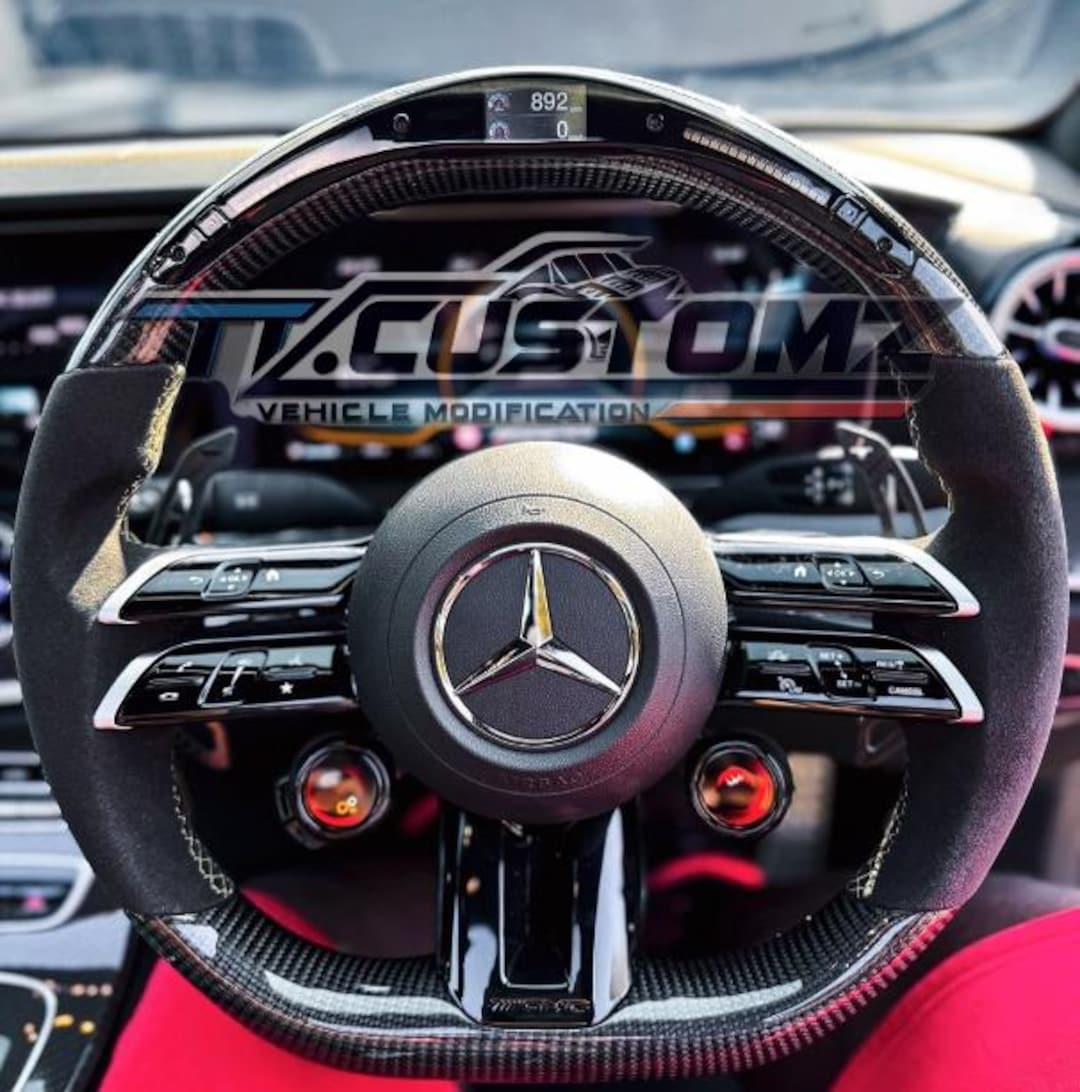 Mercedes Benz Customisable Carbon LED Steering Wheel A/C/E/S/G Class ...