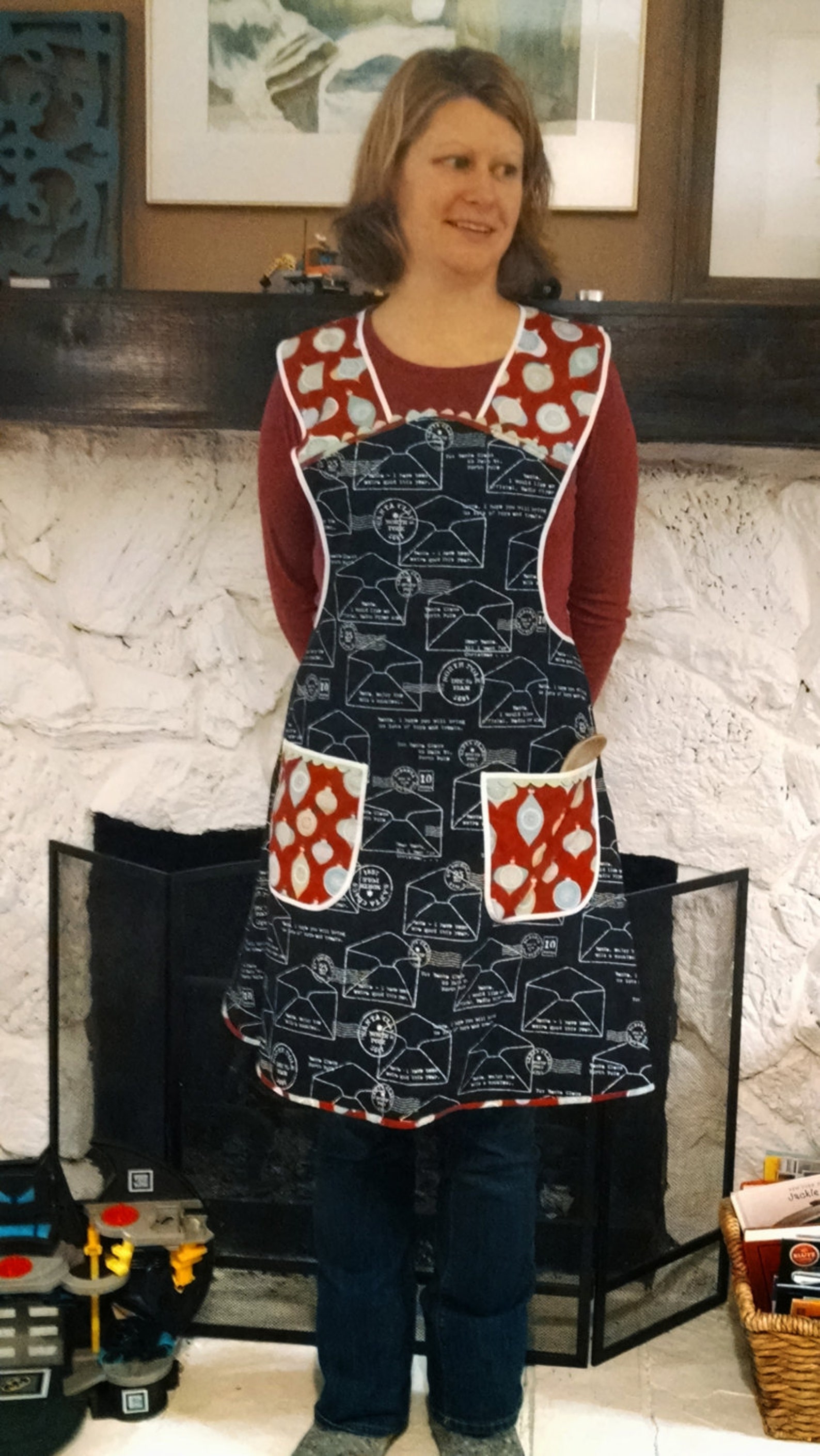 Women Apron Letter Aprons Aprons Holiday Apron | Etsy