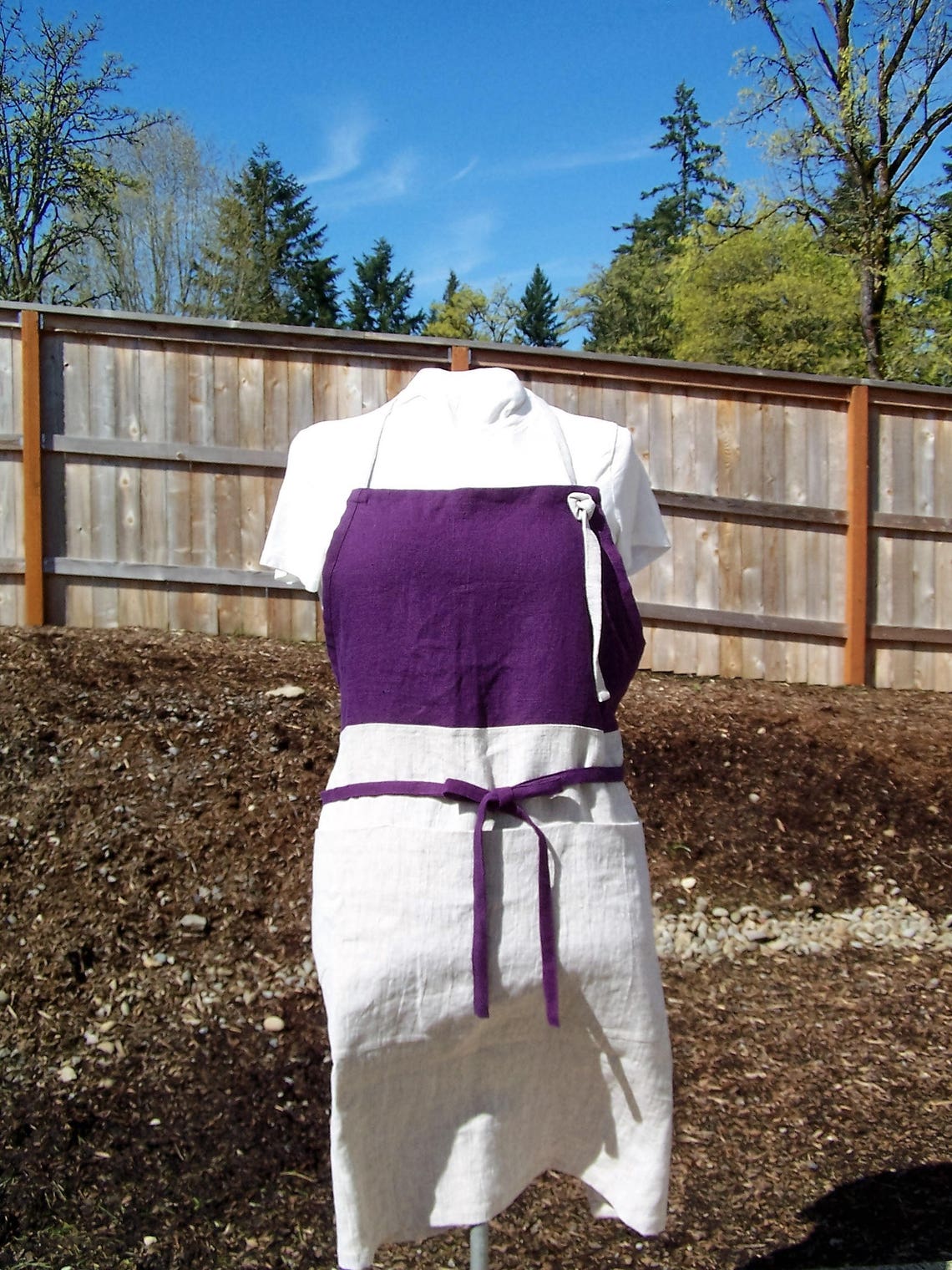 Linen Tradition Full Apron Unisex Chef Apron Two Tone - Etsy