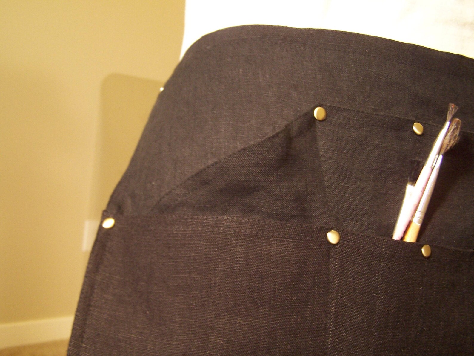 Café Apron, Half Apron, Double Cap Rivets With Grommet Tie Attachment ...