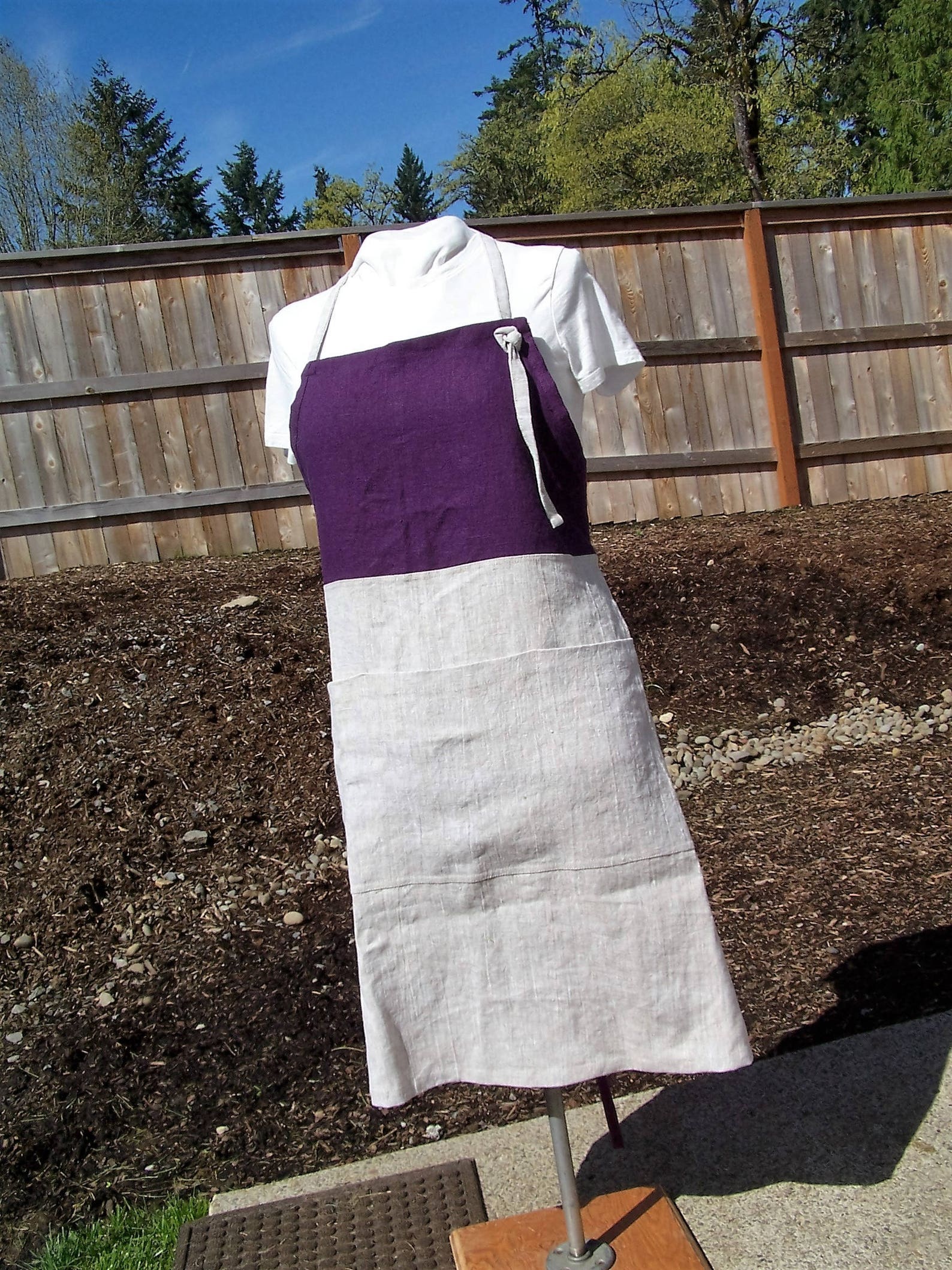 Linen Tradition Full Apron Unisex Chef Apron Two Tone - Etsy