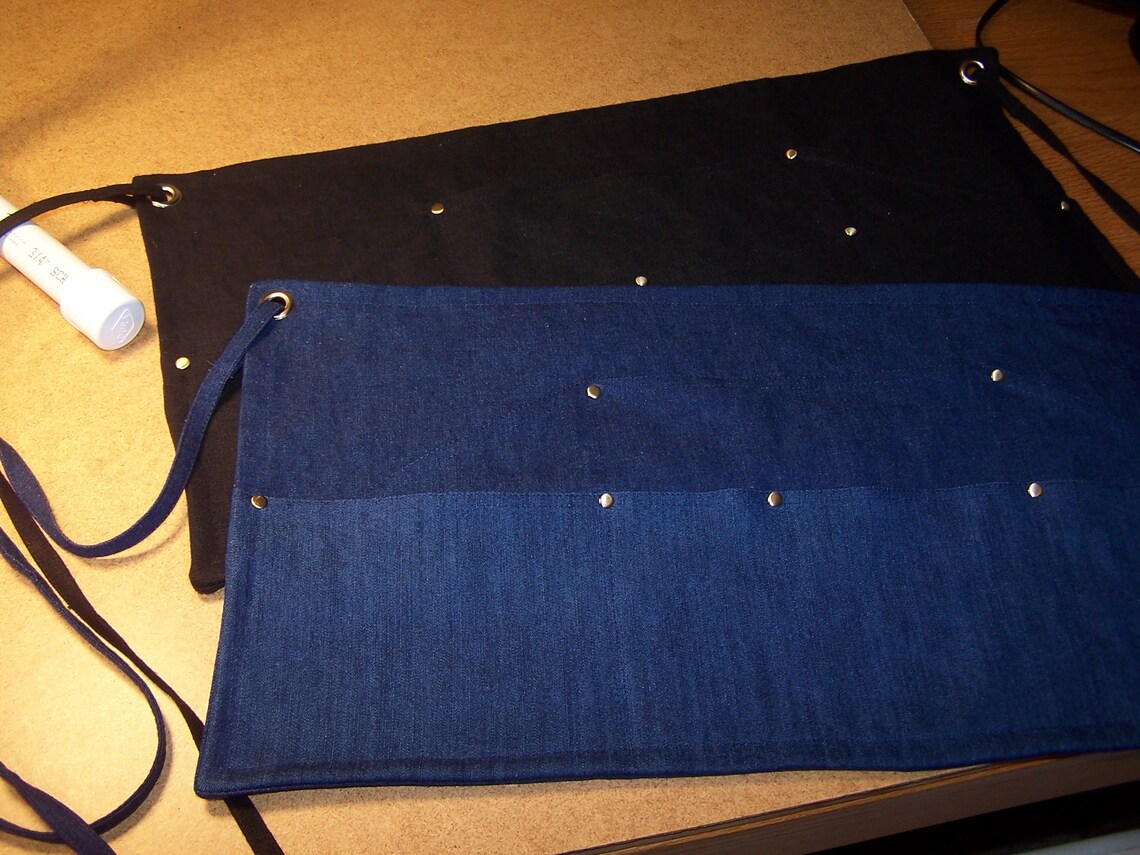 Café Apron, Half Apron, Double Cap Rivets With Grommet Tie Attachment ...