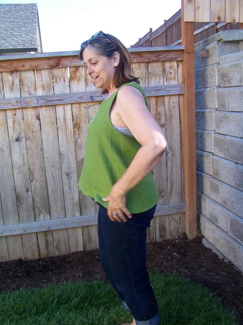 Linen Pinafore Smock Top Shorty Cover up Top Linen Airy - Etsy