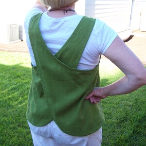 Linen Pinafore Smock Top, Shorty Cover up Top, Linen Airy Shift - Etsy