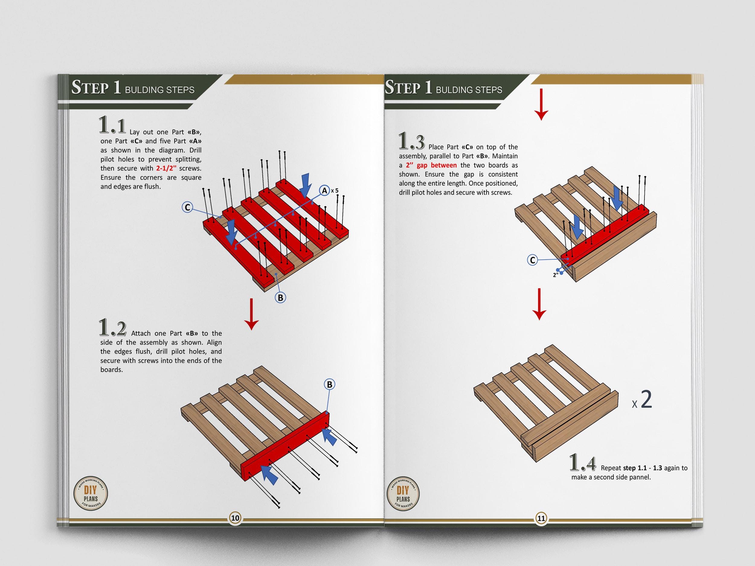 2-bay Compost Bin Plans | Removable Slats| Double Chamber Garden ...