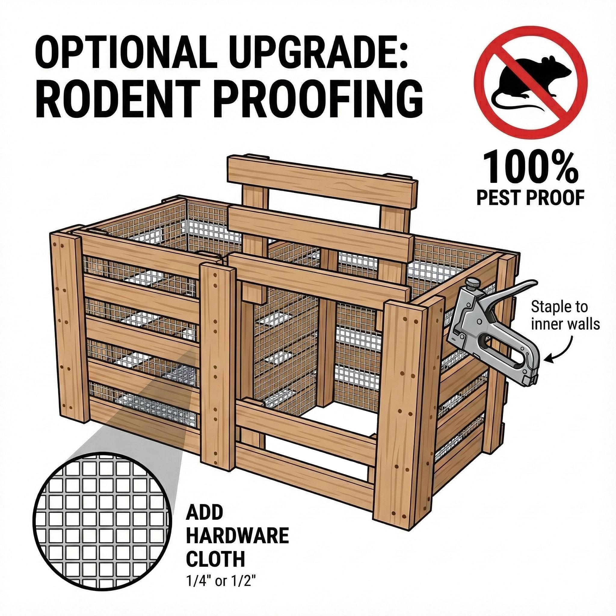 2-bay Compost Bin Plans | Removable Slats| Double Chamber Garden ...