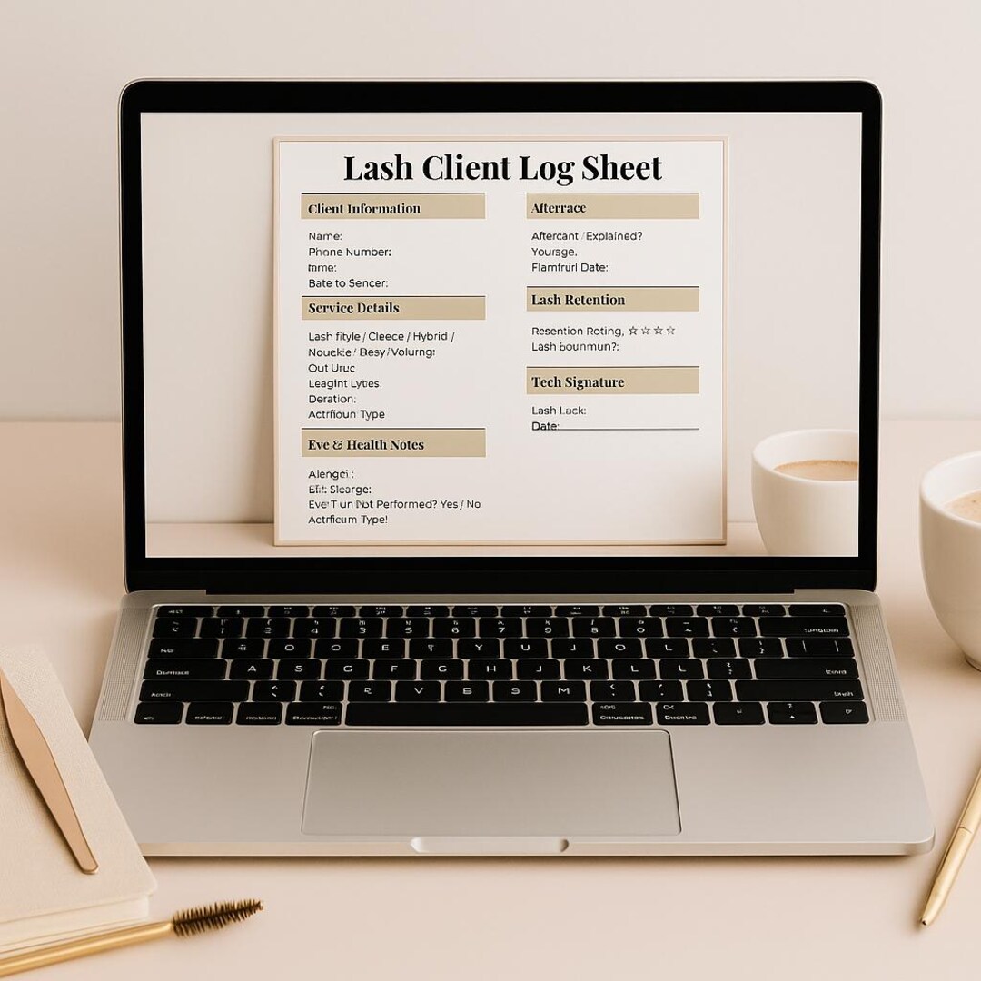 Lash Client Log Sheet | Lash Extension Client Record Form | Lash ...