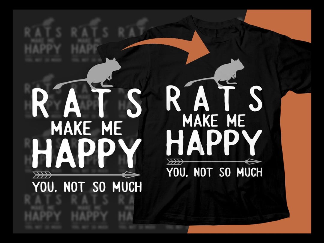 Rats Make Me Happy PNG, Free Commercial Use, Instant Download - Etsy