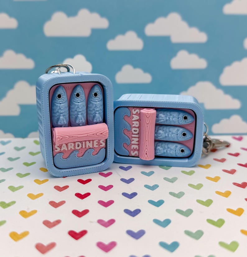 Sardine Can Clicker Keychain | Fidget Toy | - Etsy